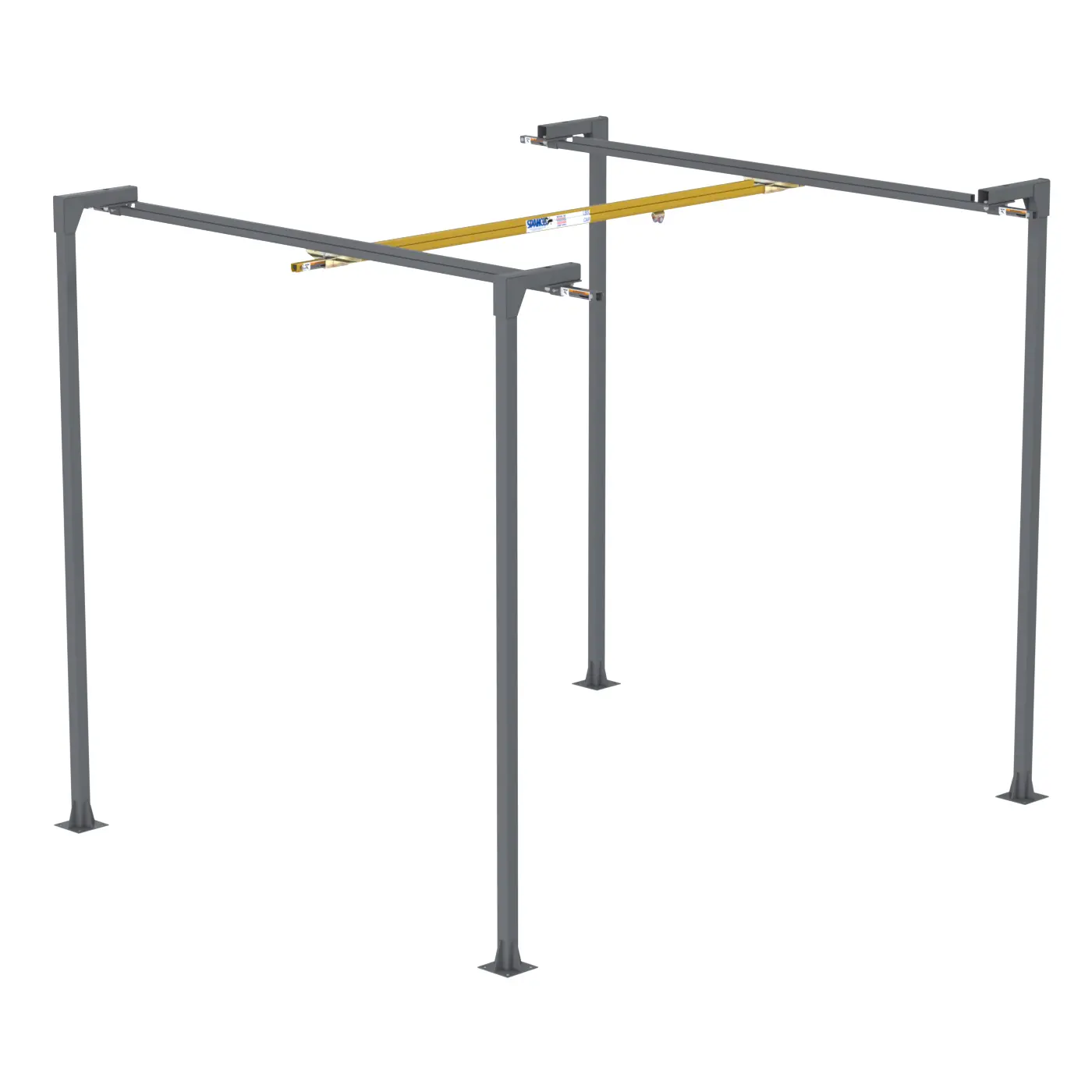 Spanco Headerless Workstation Bridge Cranes and Monorails | Liftsafe ...