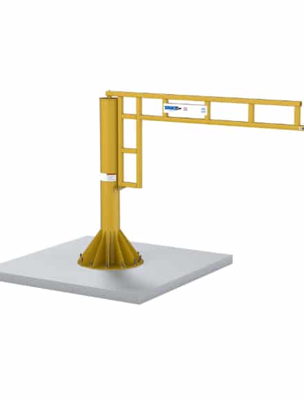 Spanco 600 Series Foundationless Jib Cranes | Liftsafe Crane Division